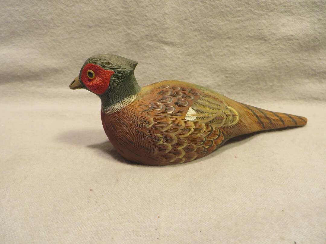 Vintage Artist Signed and Dated Small Laying Pheasant decoy - Etsy
