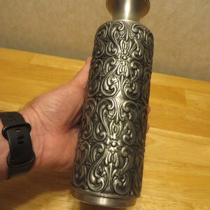 Vintage Mid Century Modern Kalmar Pewter Norway 10 Repousse Embossed ...