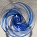 Vintage Jim Bush Hand Crafted Blue and Clear Swirl Art Glass Vase/small ...
