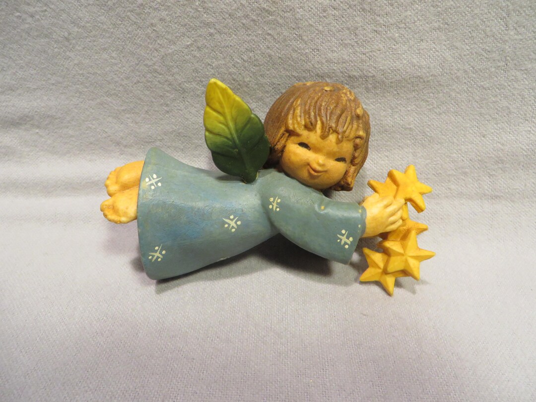 Vintage Anri Toriart Juan Ferrandiz Flying Angel Holding Gold Stars ...