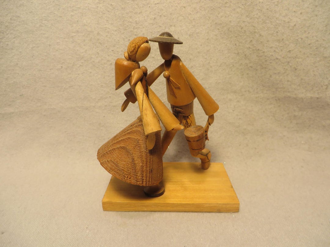Vintage Polish Wood Folk Art Figurine by S. Sitarski and J Fedorowicz ...