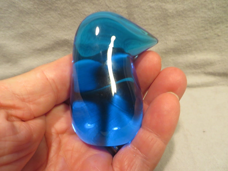 Vintage Scandinavian Stylized Blue Glass Bird Figurine - Etsy