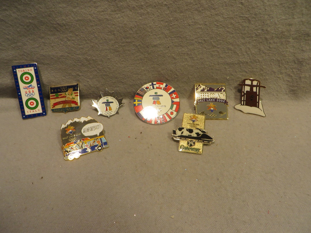 Lot of Eight Vintage Olympic Games Pinback Pins - Lot#1 - Etsy