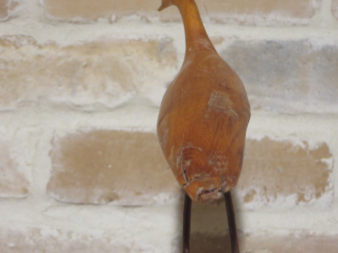 Vintage Carved Wood Bird Mounted on a Large Wood Stump - Etsy