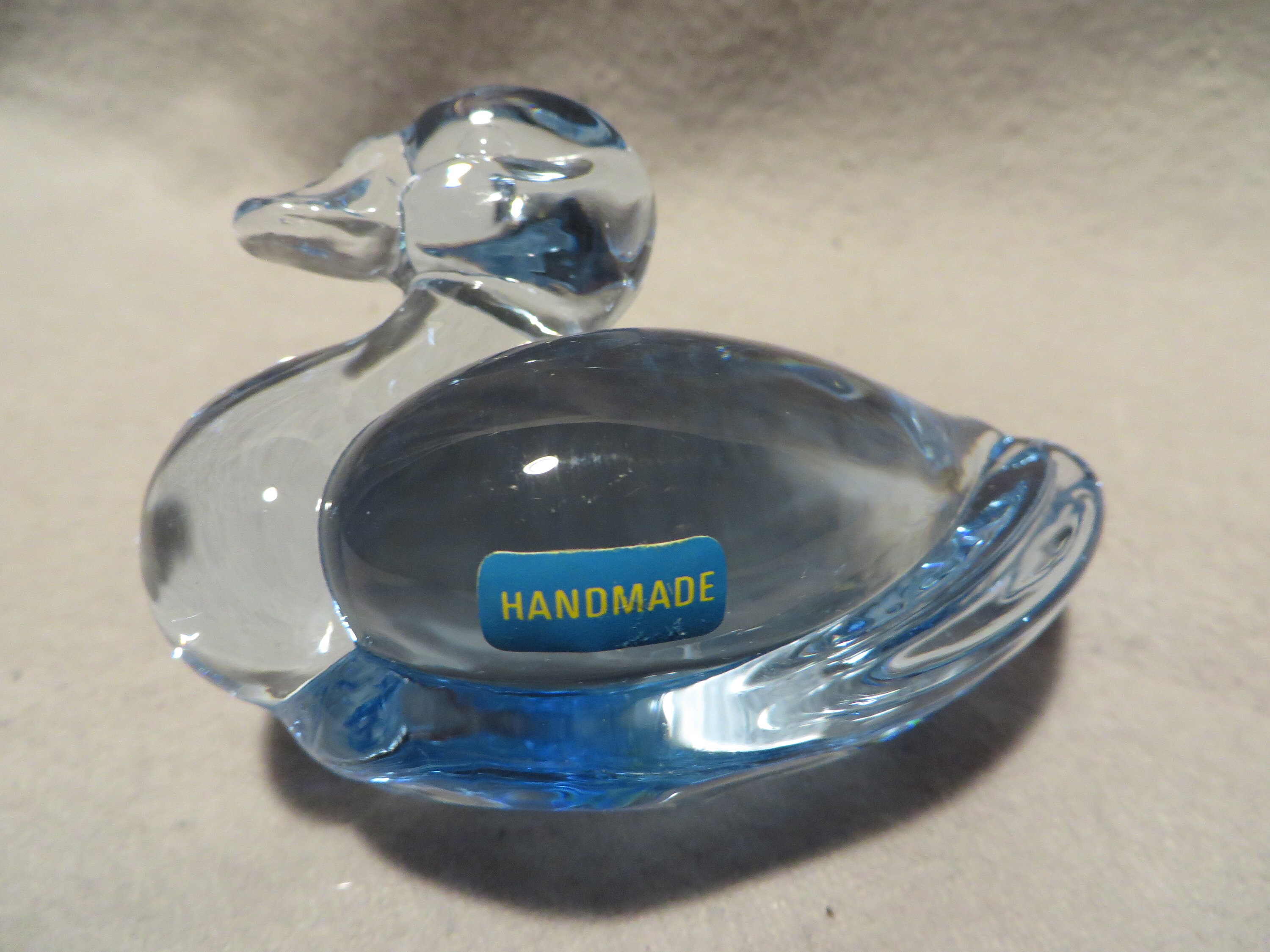 Vintage Handmade Pale Blue Glass Duck (swedish?) - Etsy