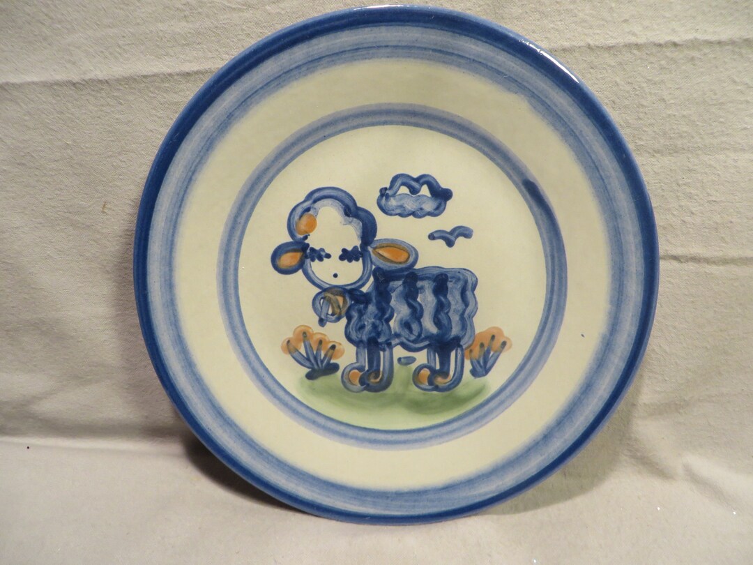 Vintage M.A. Hadley Pottery 9 Diameter Plate With Lamb Motif - Etsy