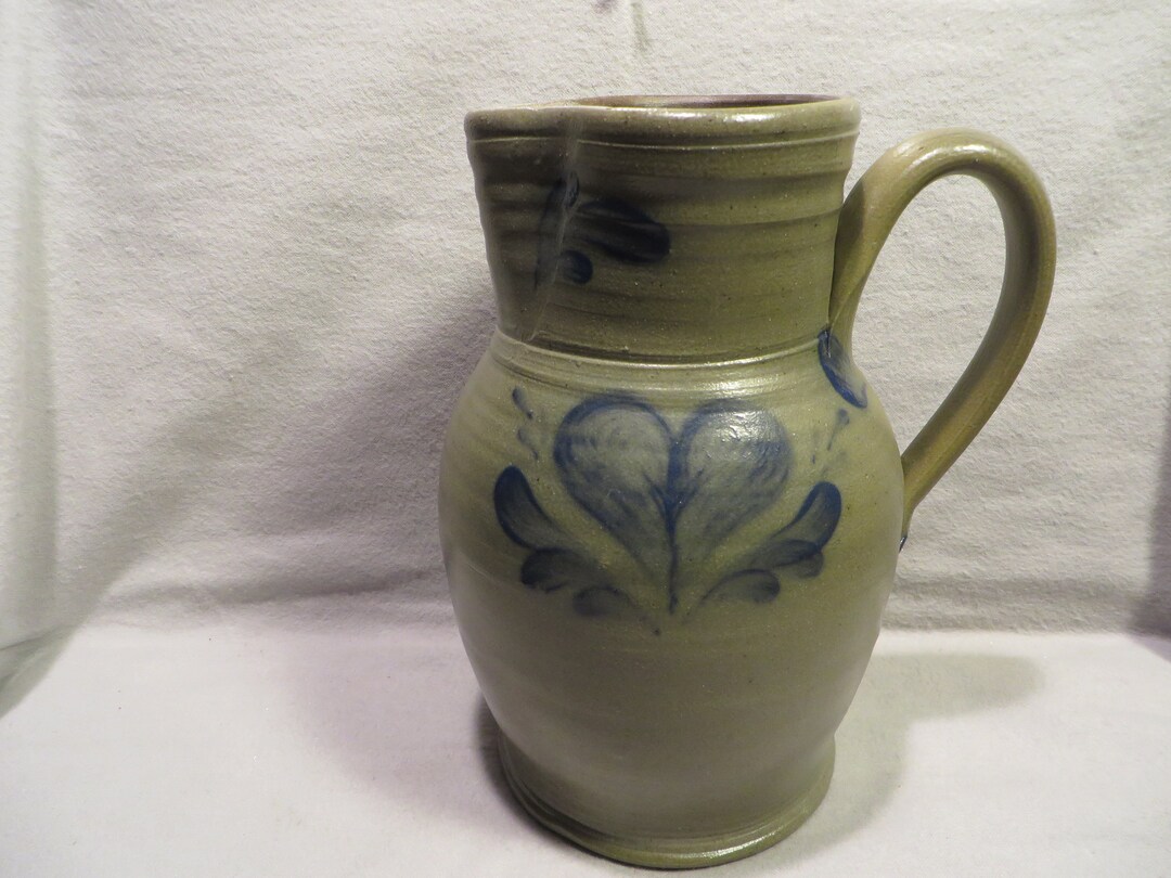Vintage Rowe Pottery 9" Tall Signed and Dated 1992 Salt Glaze Pottery ...