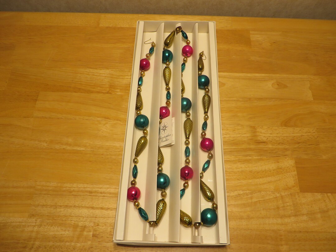 Vintage Christopher Radko Beaded Christmas Garland Sea Spray - Etsy