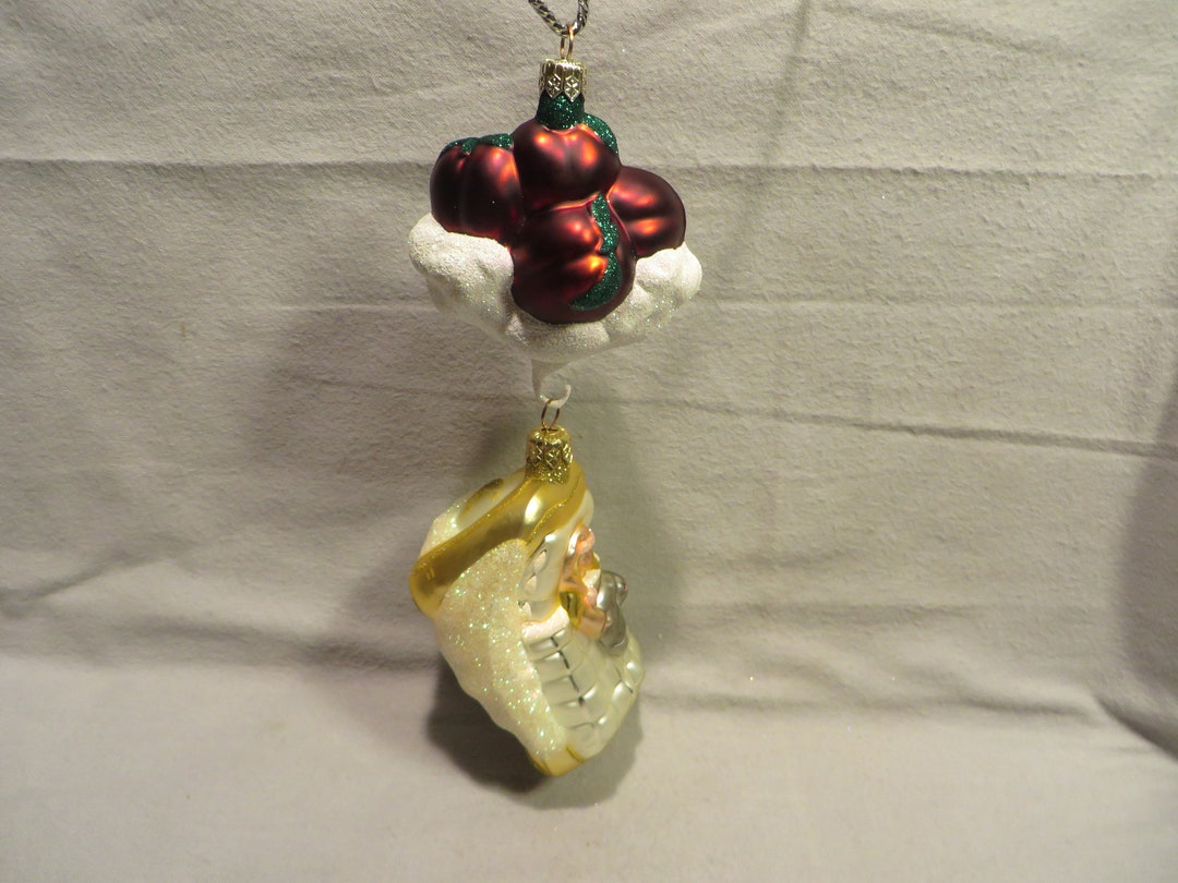 Vintage Patricia Breen Two-piece Blown Glass Christmas Ornament ...