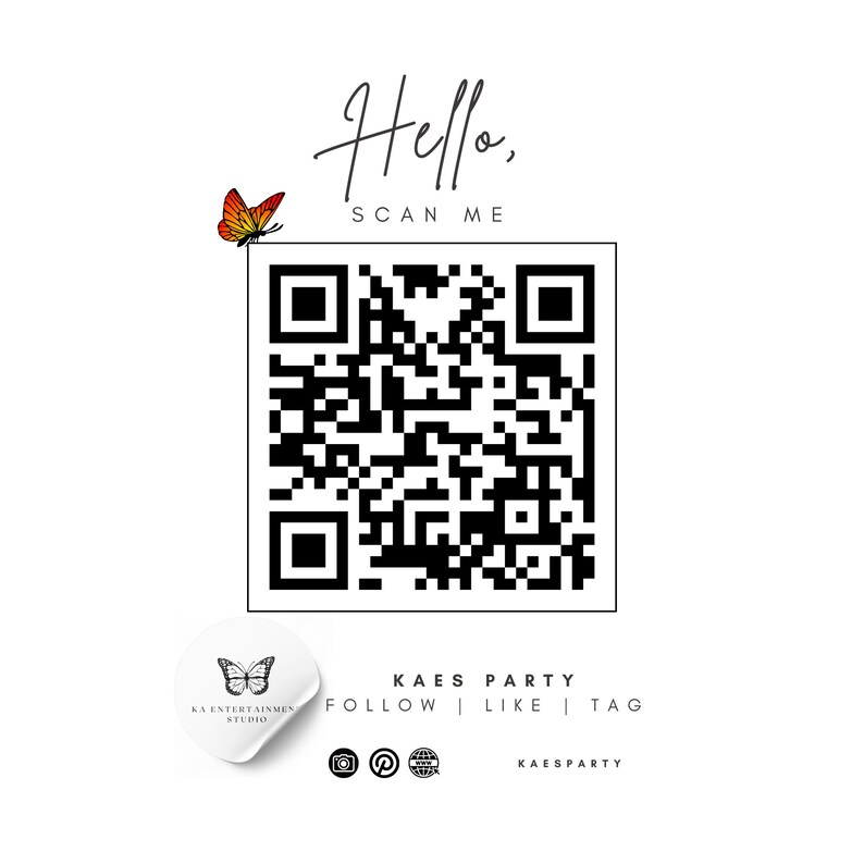 Custom QR CODE Sign for Business, Modern, Personalized Signage for ...