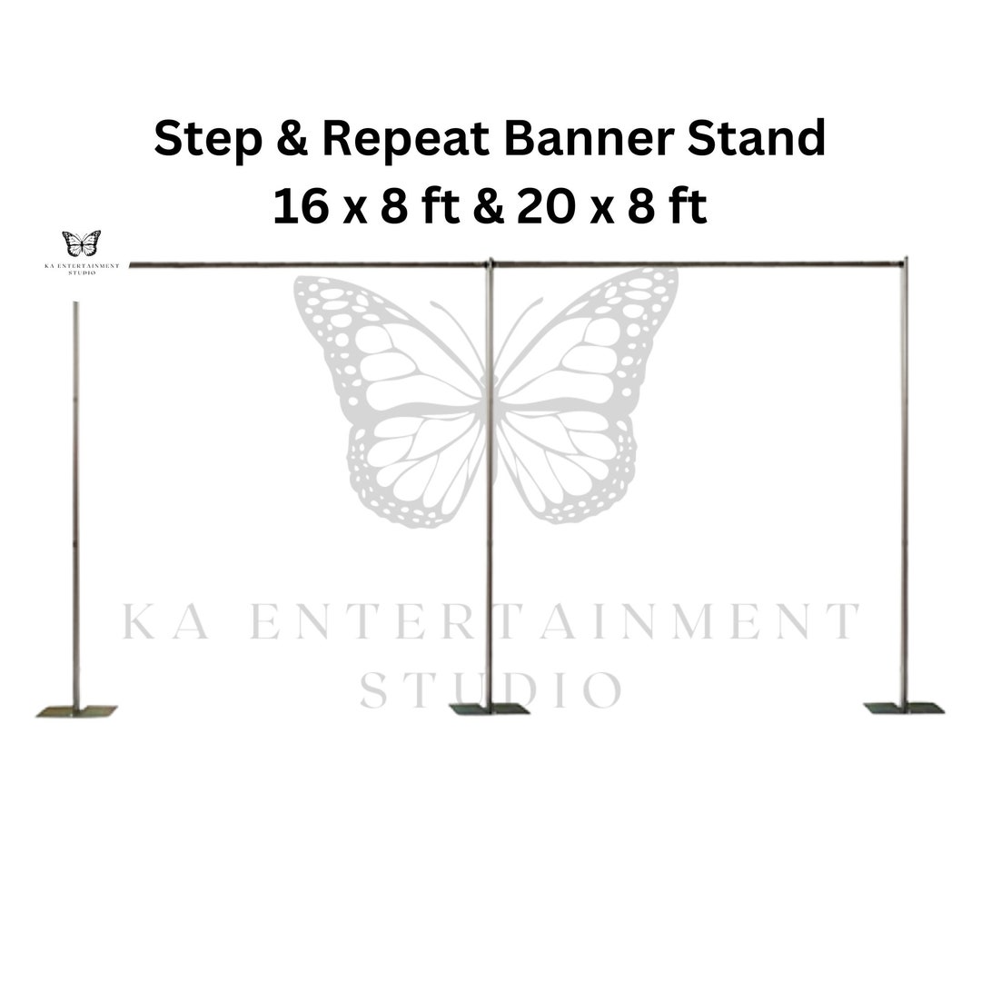 Step and Repeat Banner Backdrop Stand, Durable Banner Stand, Multiple Sizes Available ...