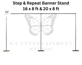 Step and Repeat Banner Backdrop Stand, Durable Banner Stand, Multiple Sizes Available ...