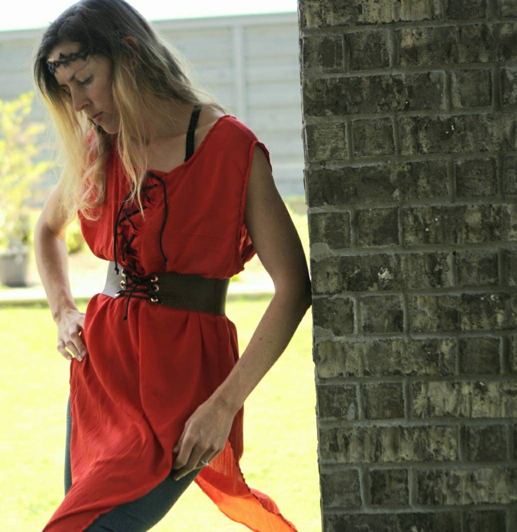 Cosplay Tunic LARP Tunic Elven Dress Tunic Red Tunic Adult - Etsy