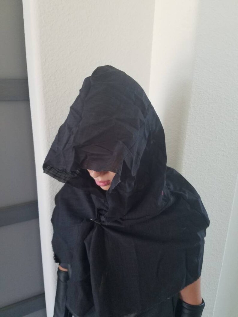 Cosplay Hood Capelet LARP Black Hood Cape Costume Hood | Etsy