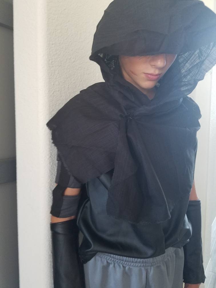 Cosplay hood capelet LARP black hood cape Costume hood | Etsy
