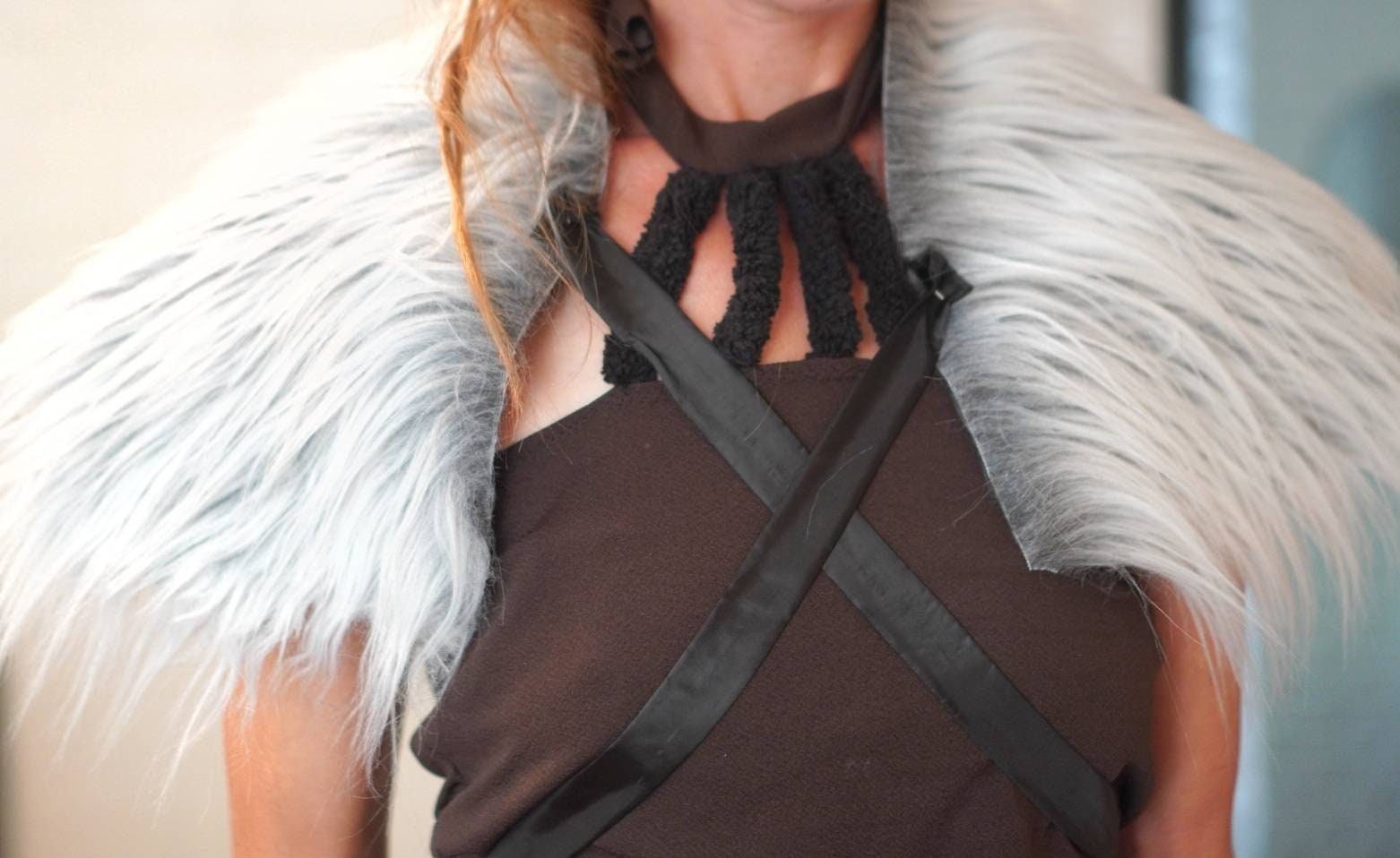 Faux Fur Viking Shawl: Barbarian LARP Cosplay Mantle - Etsy