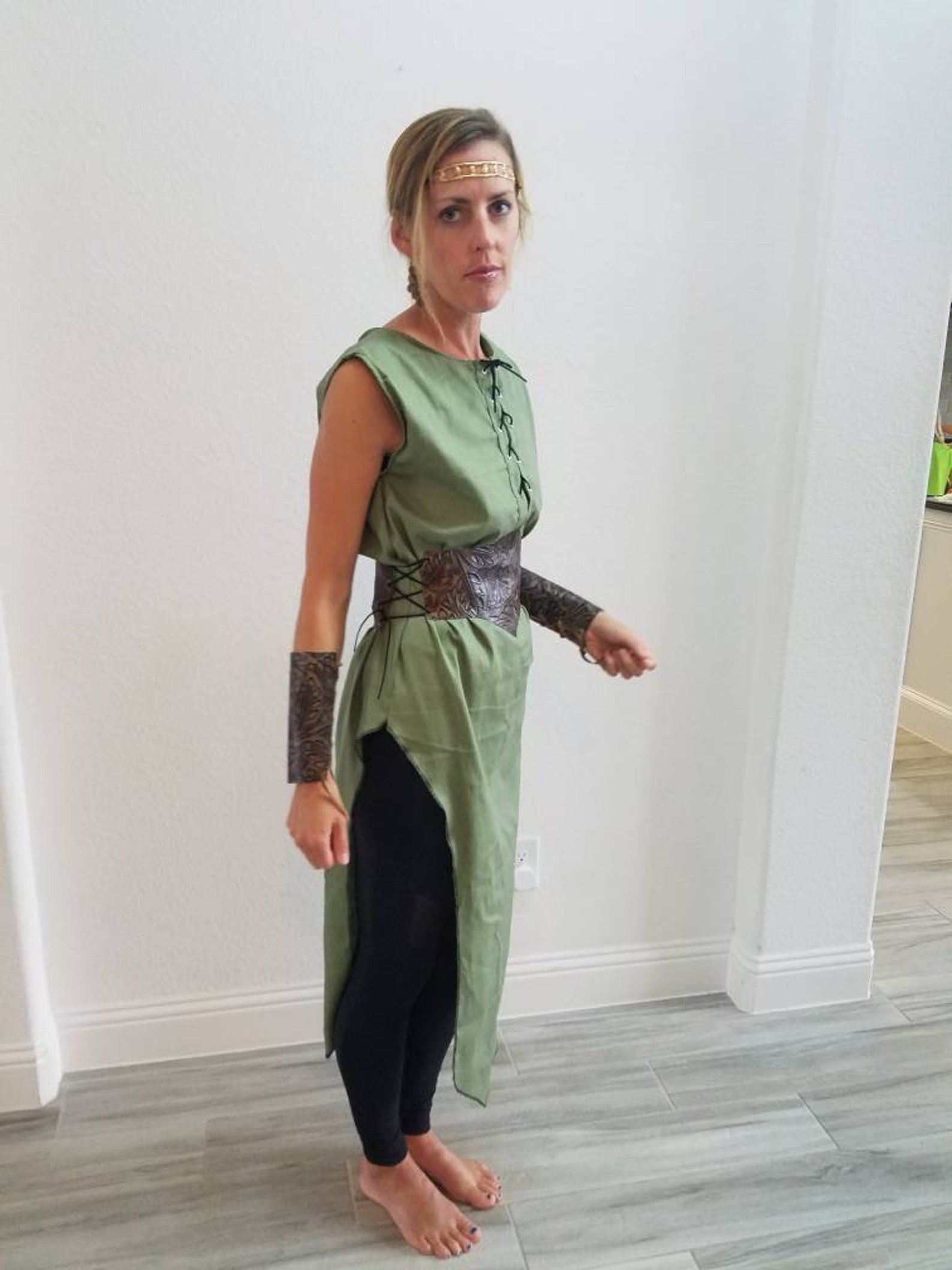 Cosplay tunic LARP tunic elven dress tunic green tunic | Etsy