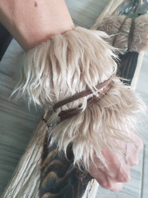 Faux Fur arm bands Viking arm bands Barbarian arm bands | Etsy