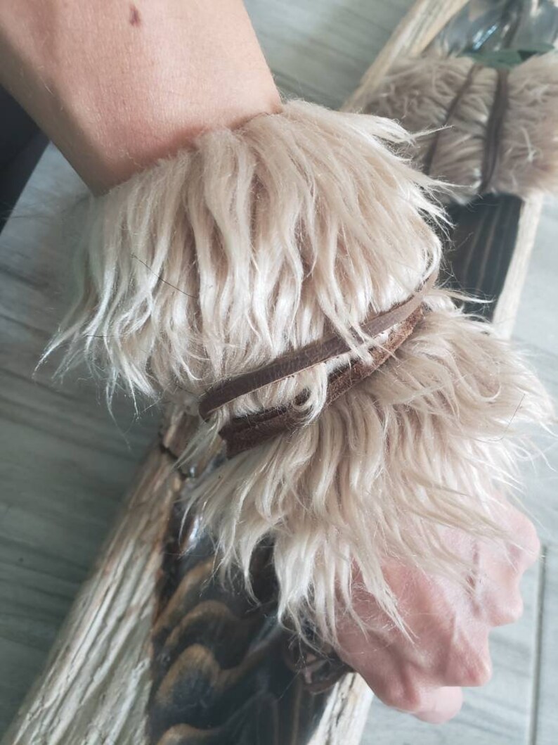 Faux Fur Arm Bands Viking Arm Bands Barbarian Arm Bands - Etsy