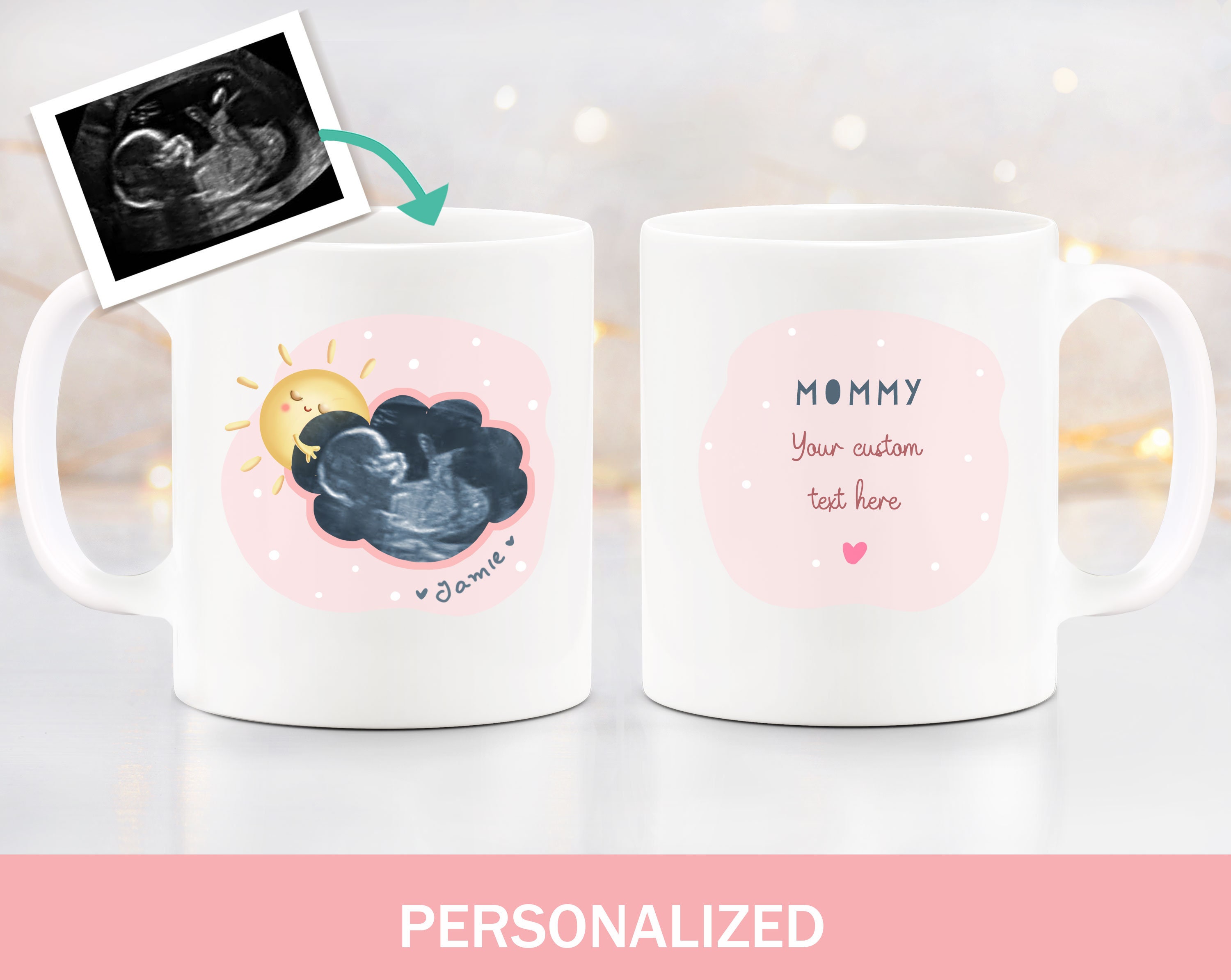 Ultrasound Mug Mom Gift New Baby Announcement Pregnancy Coffee Mug New ...
