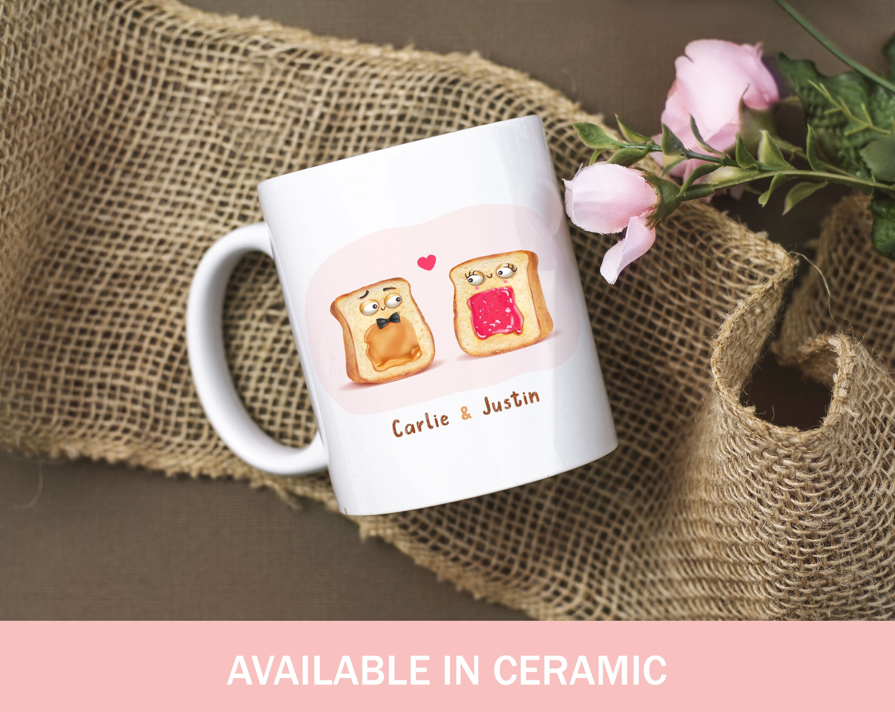 Personalized Couple Mugs Cute Gift Couples Enamel Mug | Etsy