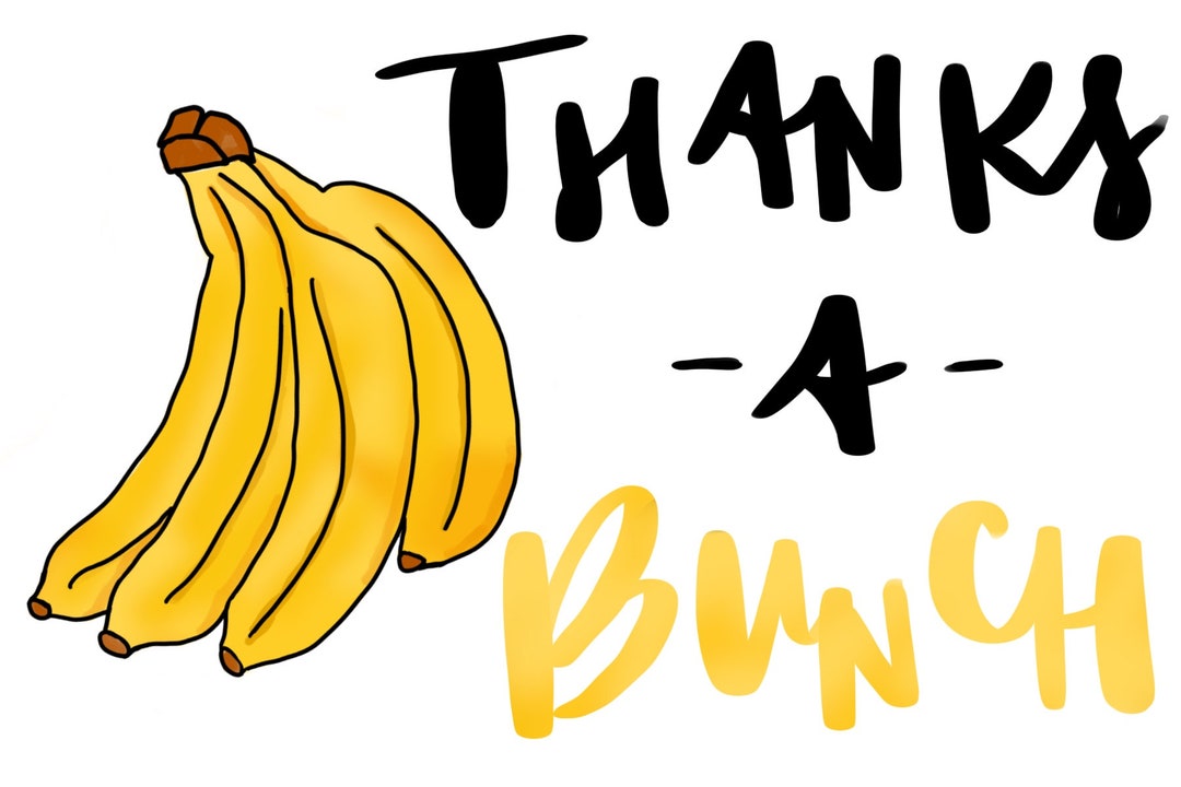 Thank You Card Digital Download - “thanks a Bunch” - Etsy