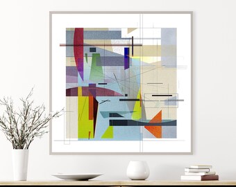 Large Square Abstract Art Instant Download Printable Digital - Etsy
