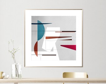 Large Square Abstract Art, Instant Download Printable Digital Wall Art ...