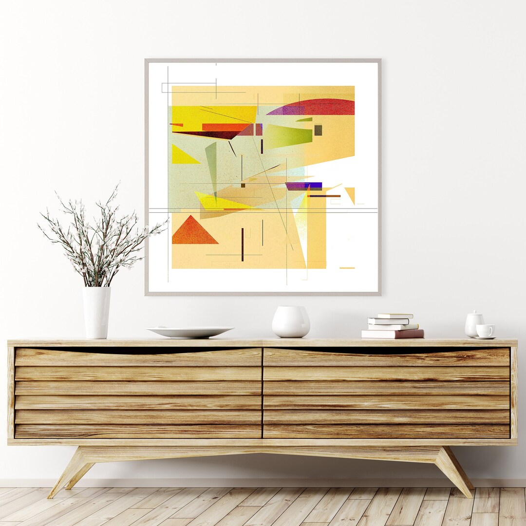 Large Square Abstract Art, Instant Download Printable Digital Wall Art ...