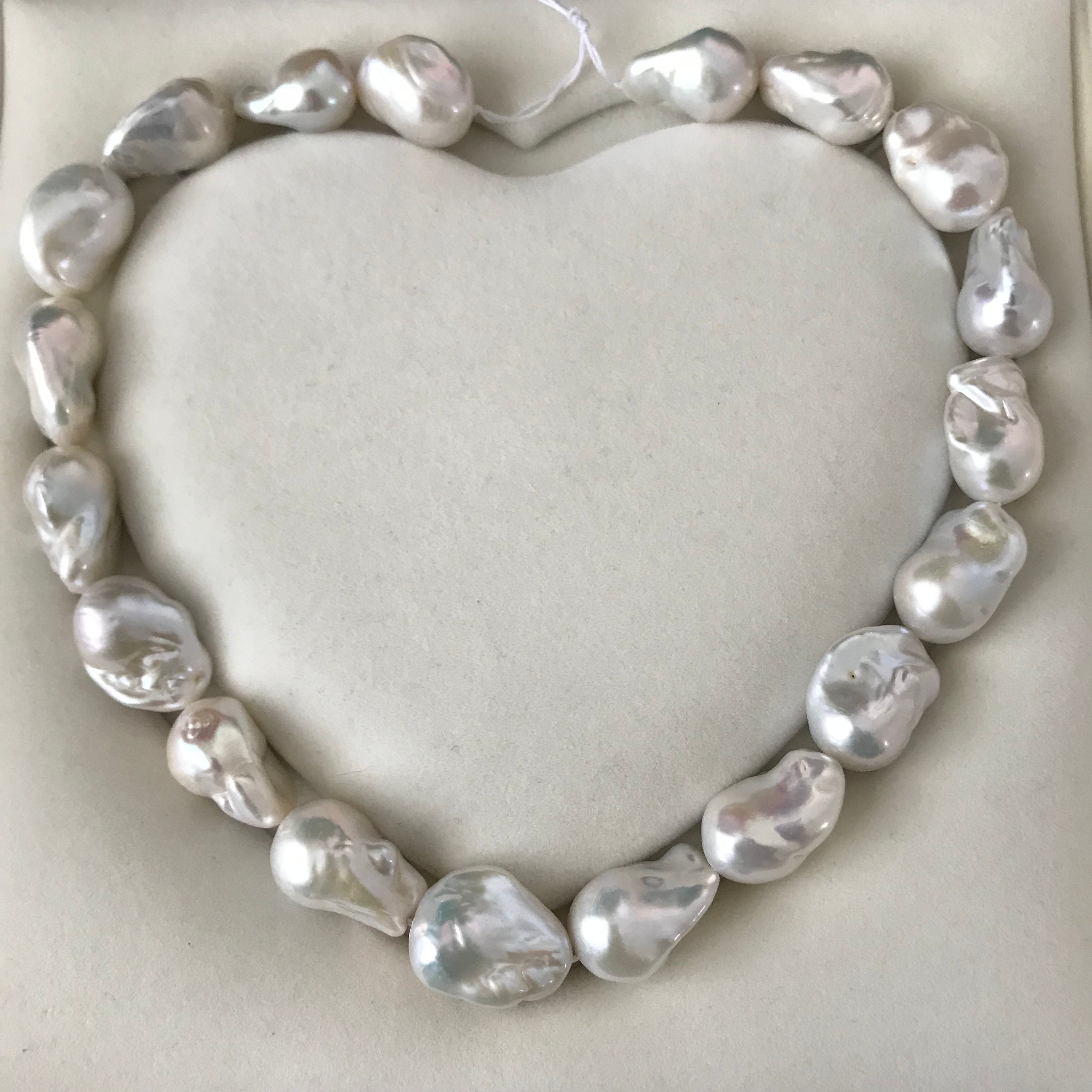 Baroque Pearl Necklace,15-18mm Fireball Pearl Necklace,large Freshwater ...