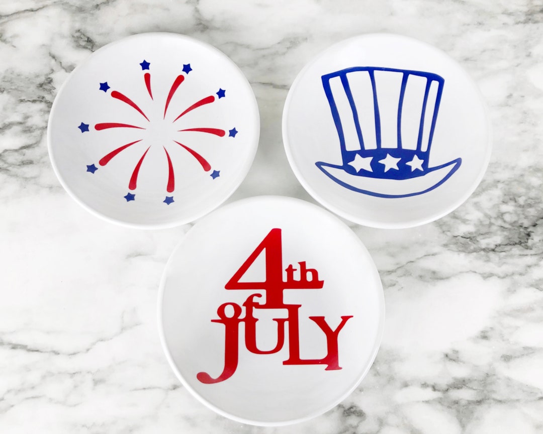 4 Inch 4th of July Plates/patriotic Party Decorations/independence Day ...