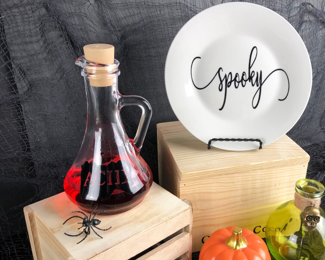 Set of 4 Decorative Halloween Plate/halloween - Etsy