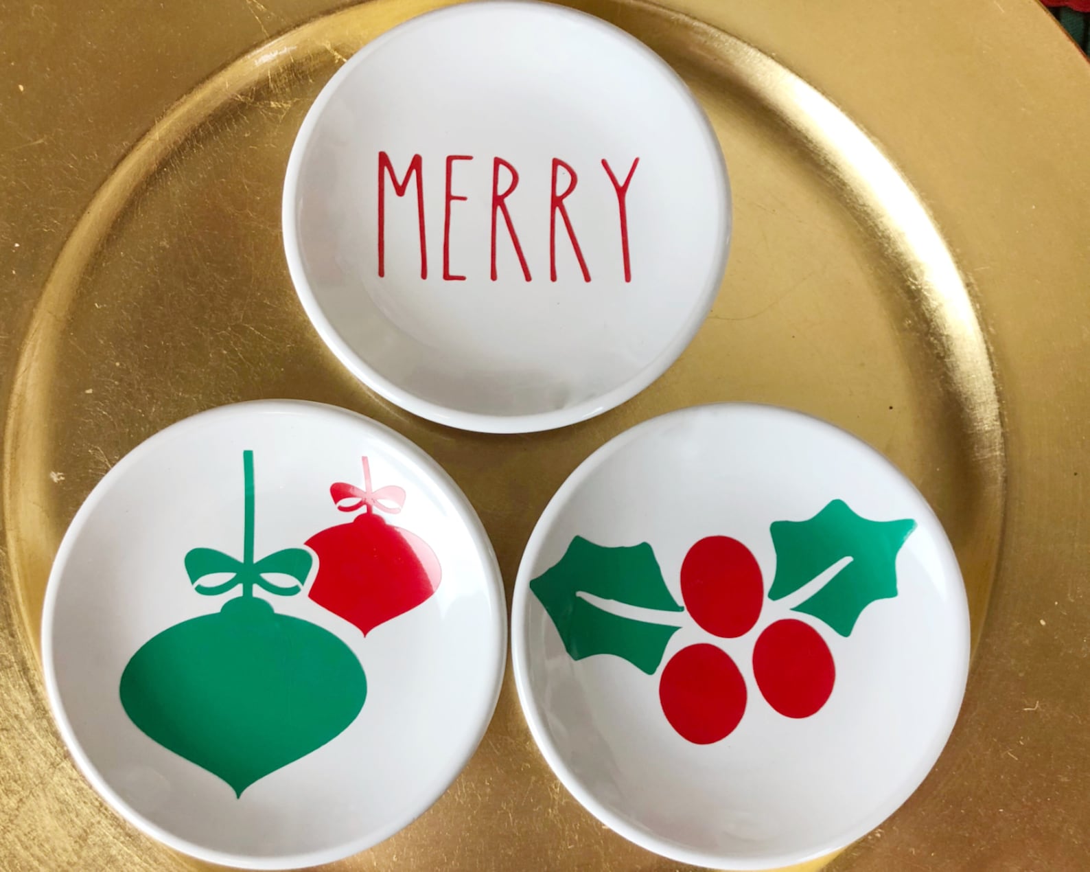 4 Inch Christmas Plates/decorative Christmas Plates/stocking | Etsy