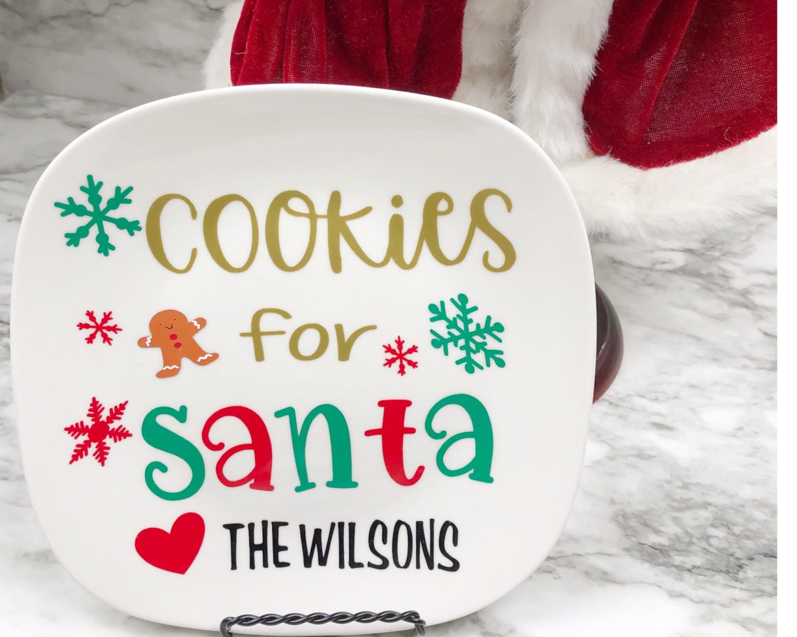 Cookies for Santa Set/santa Cookie Plate Set/santa Milk and - Etsy