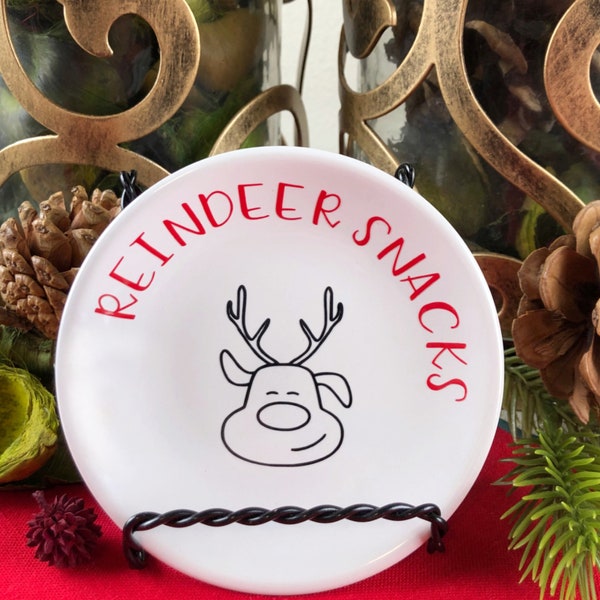 Reindeer Plate - Etsy