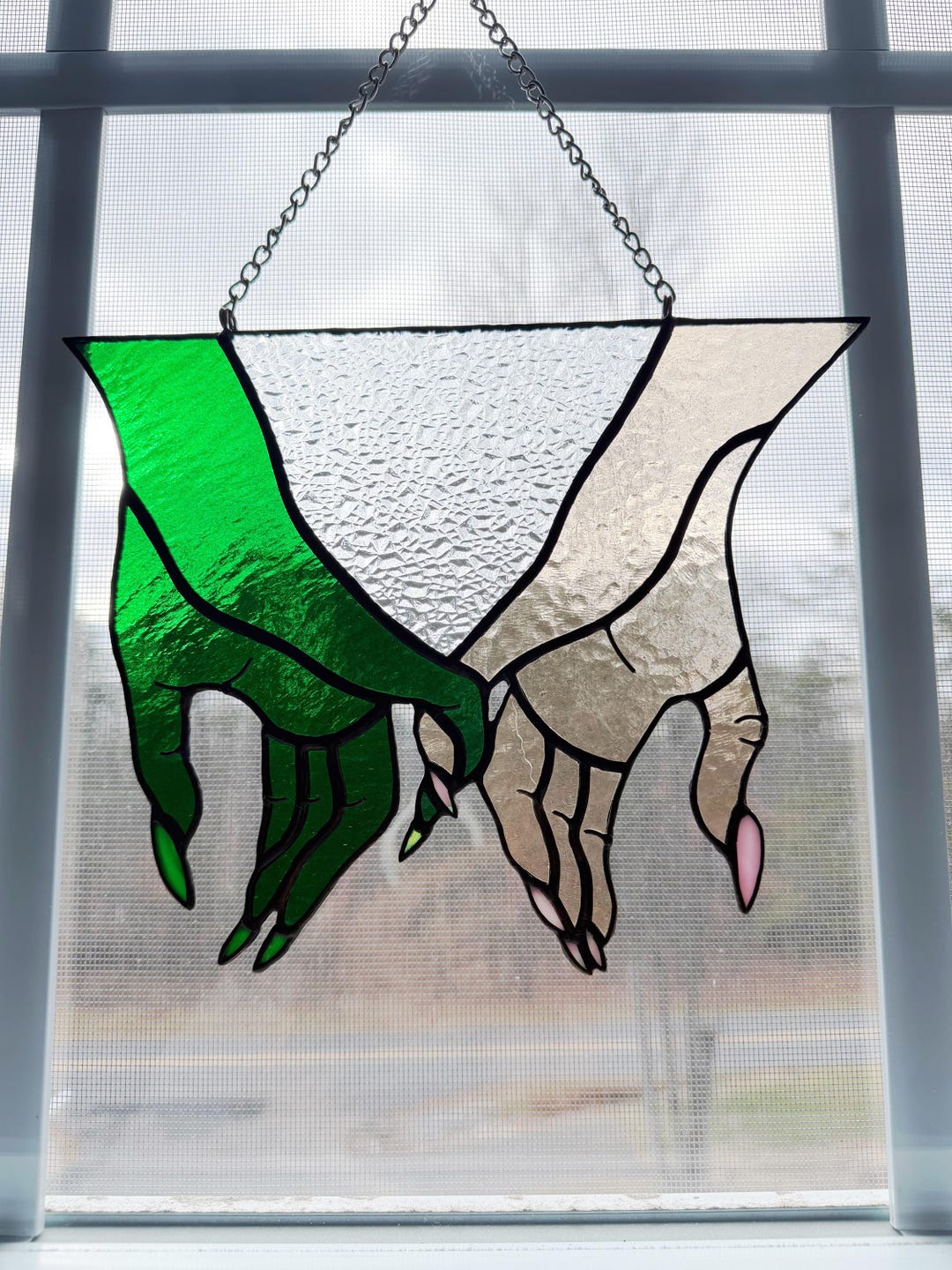 Elphaba and Glinda Stained Glass - Wicked Fan Art - Etsy UK