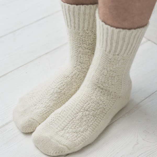 White Wool Socks - Etsy