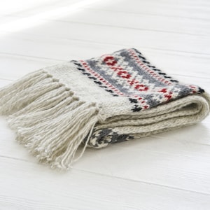 Natural Wool Scarf, Sheep Wool Scarf, Scandinavian Style - Etsy