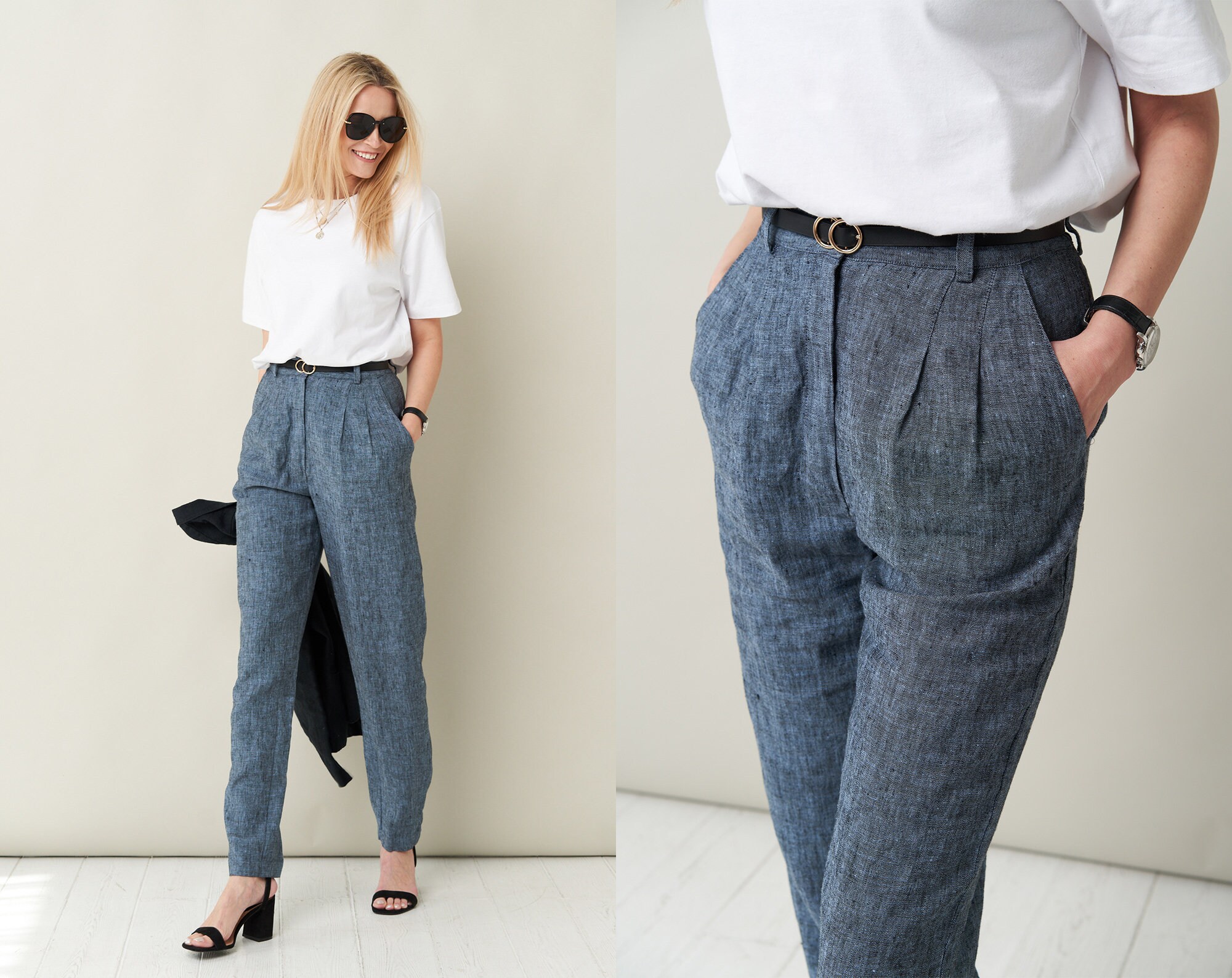 Smart Linen Pants Loose Linen Pants - Etsy