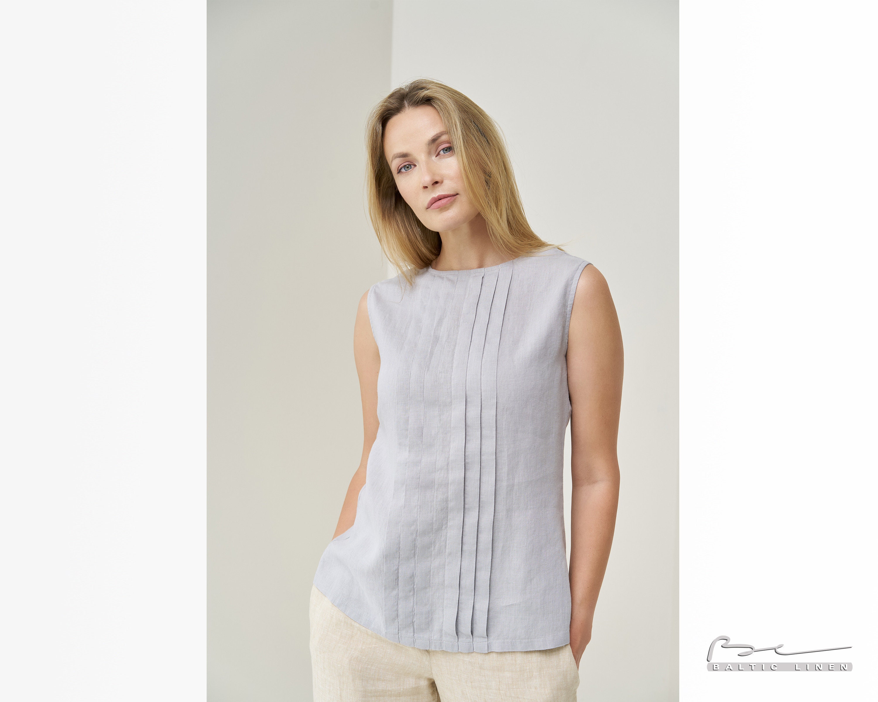 Light Lilac Linen Shirt & Blouse - Tank Top for Summer! - Etsy