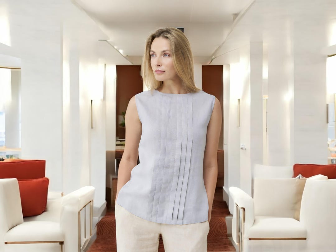 Light Lilac Linen Shirt & Blouse - Tank Top for Summer! - Etsy