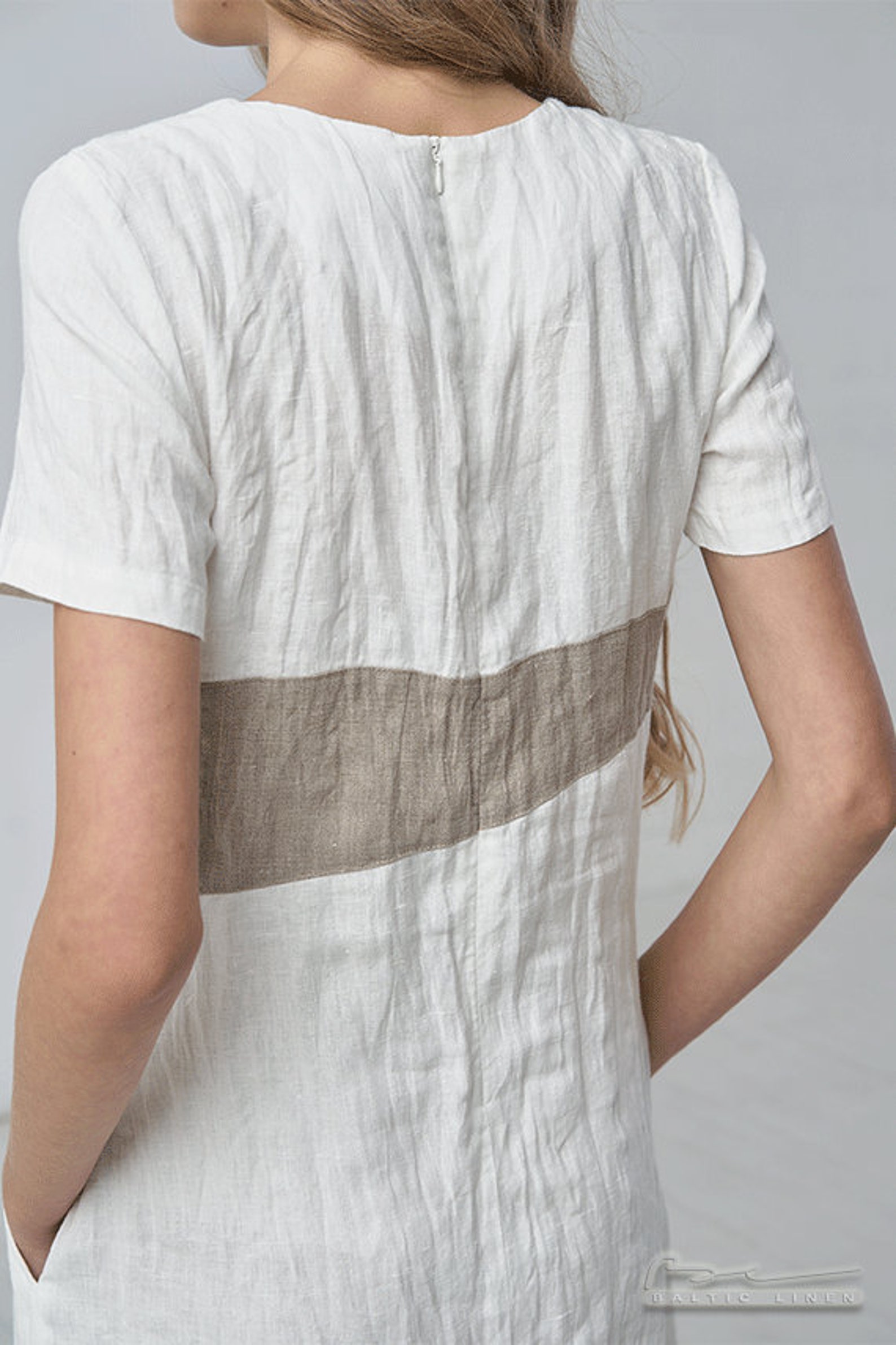 Loose Linen Summer Dress Soft White Linen Dress With Side - Etsy