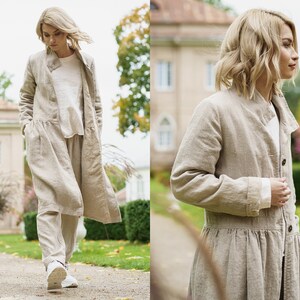 Our Handmade Long Linen Summer Jacket & Coat Top Clothing - Etsy