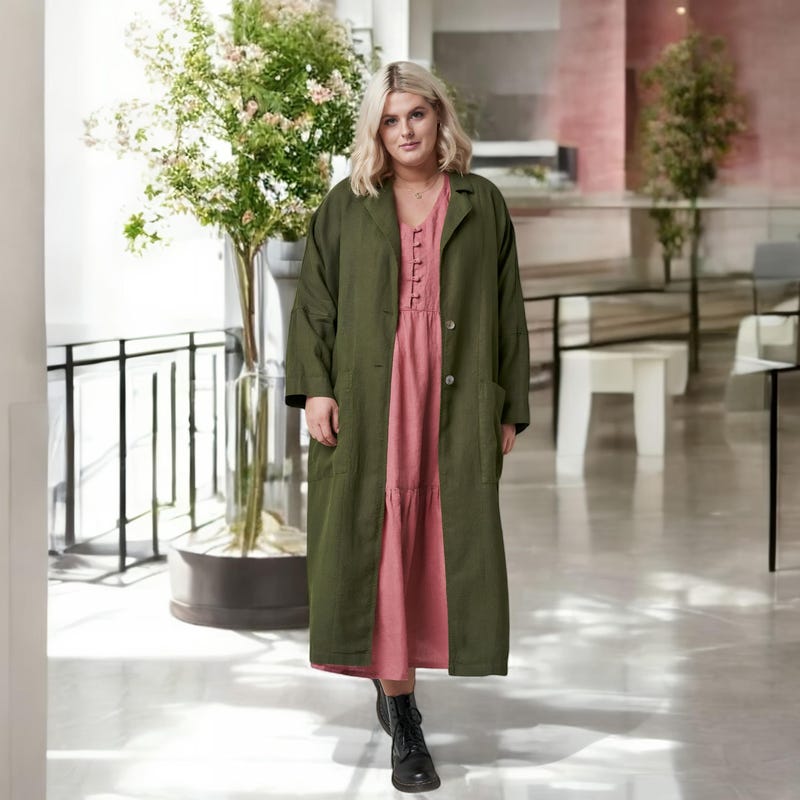 Linen Duster Coat - Etsy