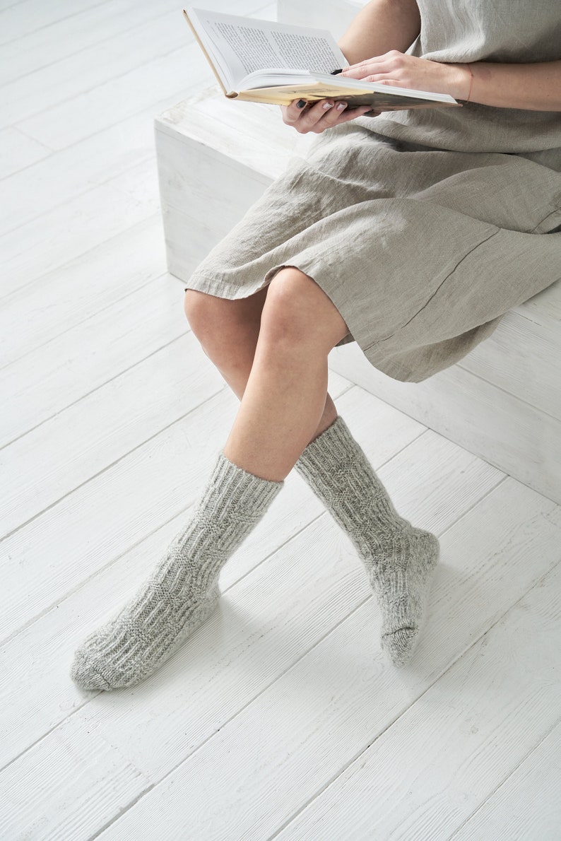 Pure Wool Socks Sheep Wool Socks Scandinavian Style Knitted - Etsy