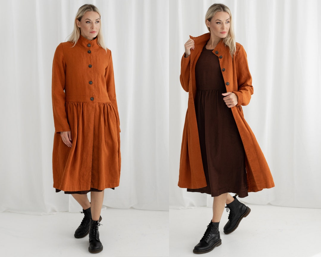 Our Handmade Long Linen Summer Jacket & Coat Top Clothing - Etsy