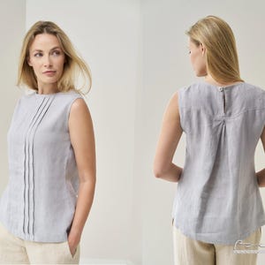Light Lilac Linen Shirt & Blouse - Tank Top for Summer! - Etsy