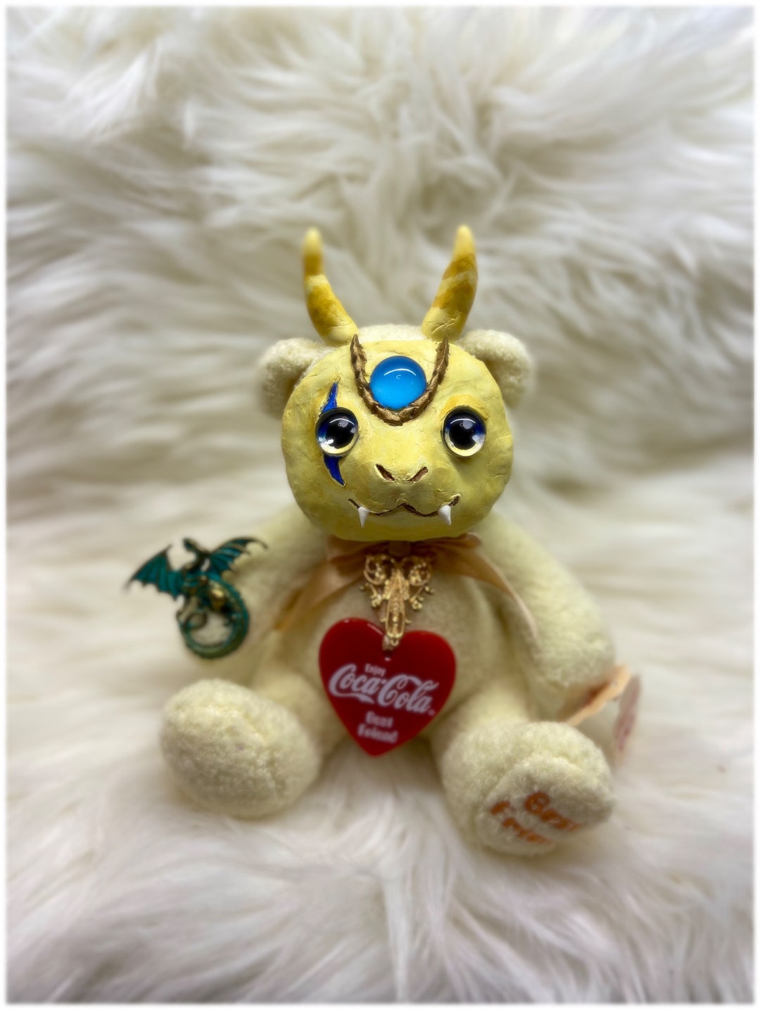 Ooak Drake the Clayface Plush Bear Fluffyhugglings Handmade Upcycled ...