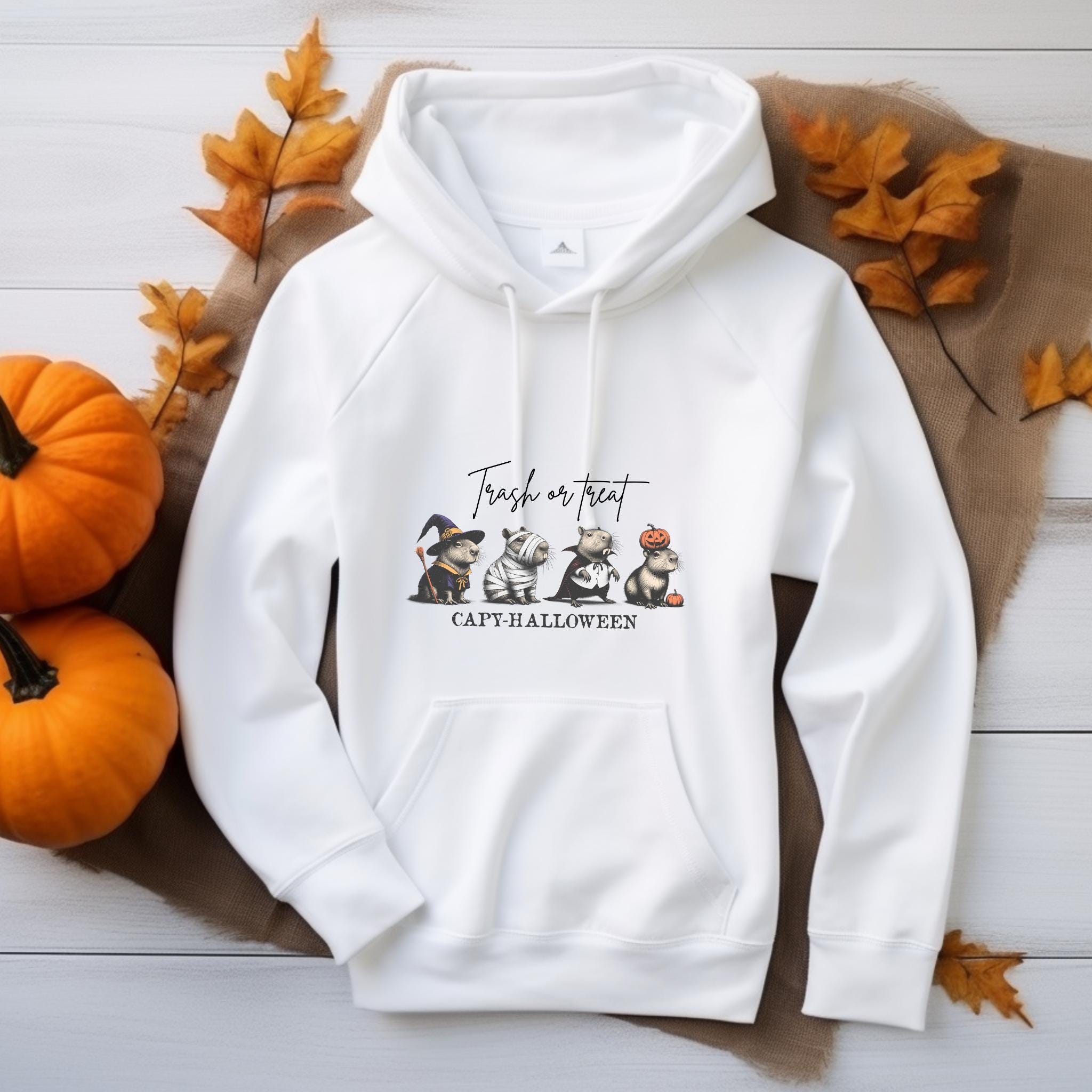 Capybara Hoodie, Halloween Capybara Humor, Capybara Clothing, Halloween ...