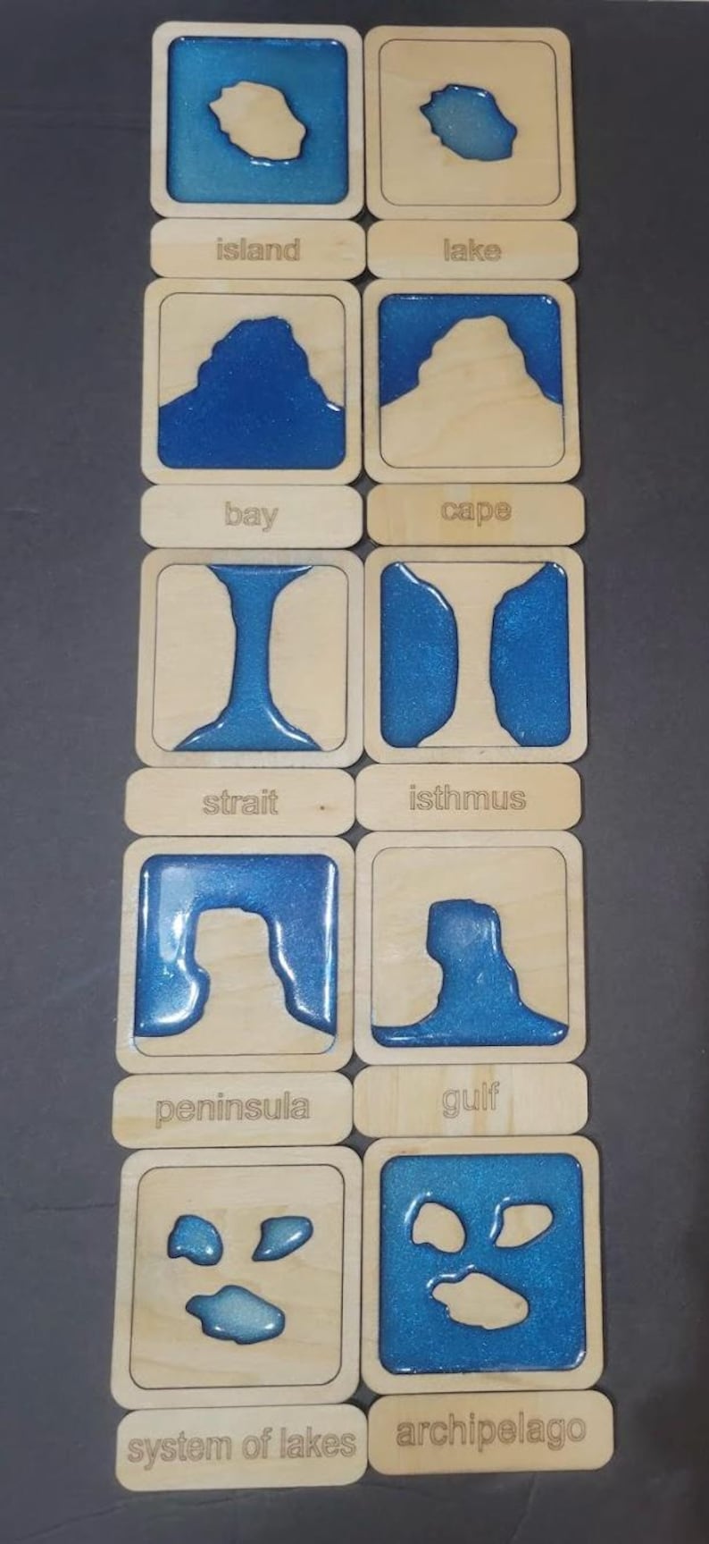 Resin and Wood Tactile Landforms - Etsy